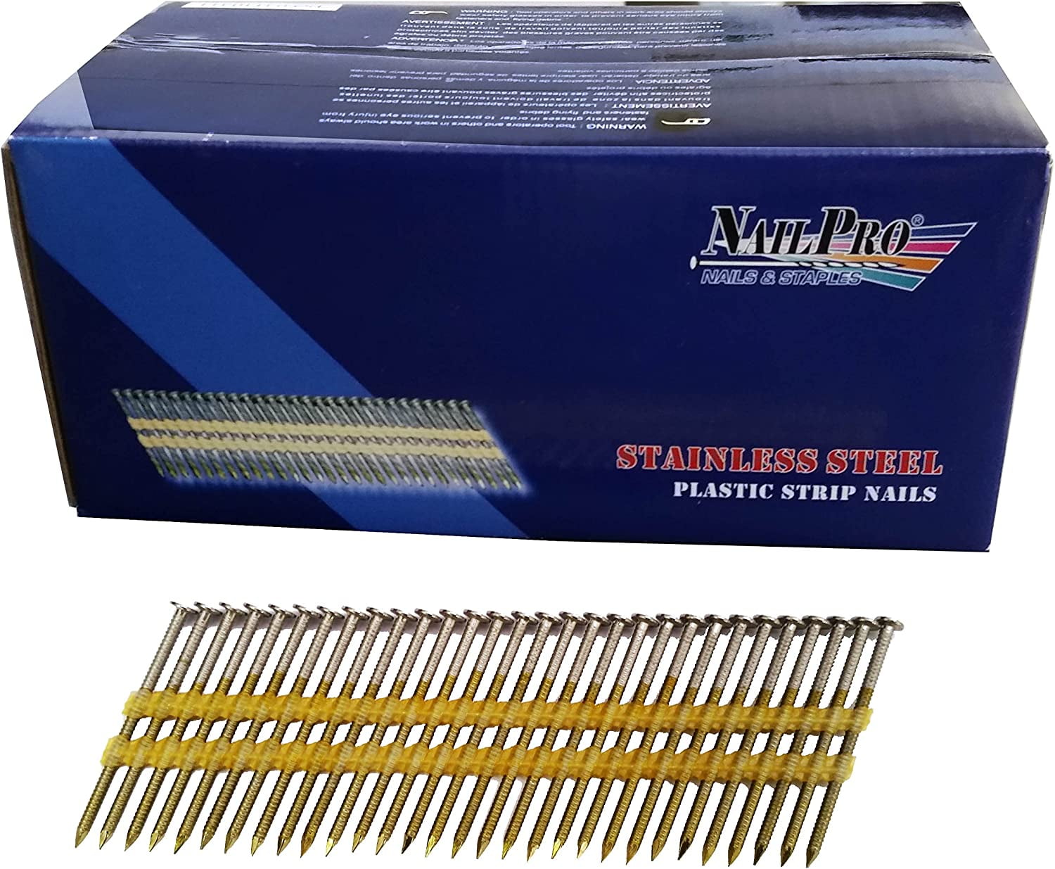 NailPro 2 Inch by 0.113-1000 Pcs. per Carton - Type 304 Stainless Steel ...