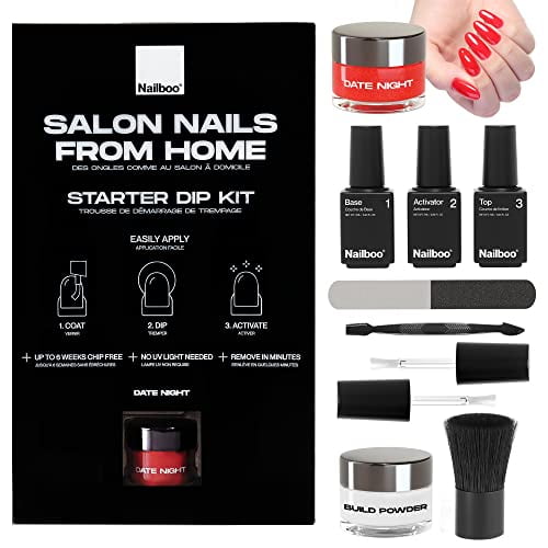 Nailboo Home Complete Set: Premium Powder Dip Nail Starter Kit for ...