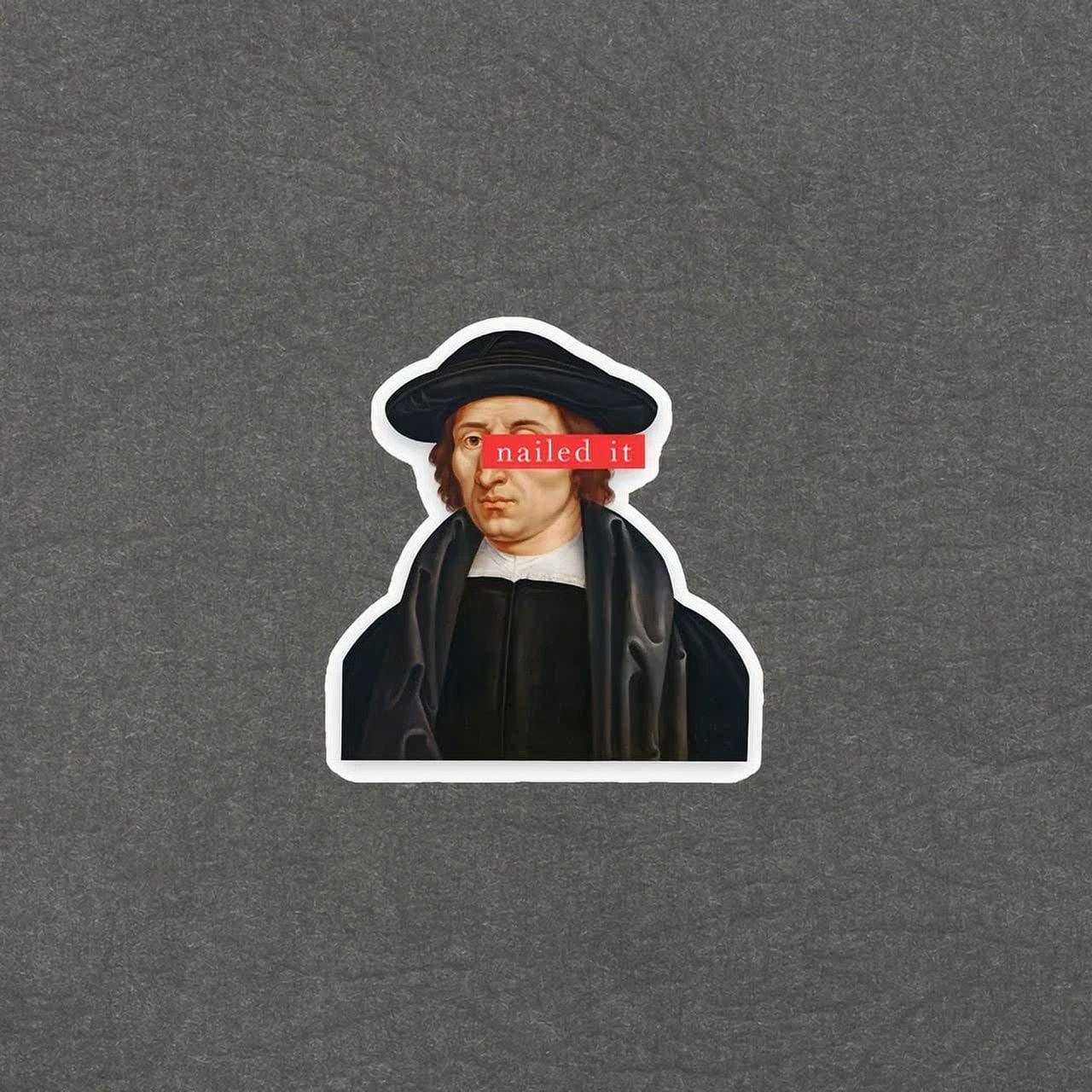 Nailed It Renaissance Style Portrait Sticker - Art Historyphone Decal ...