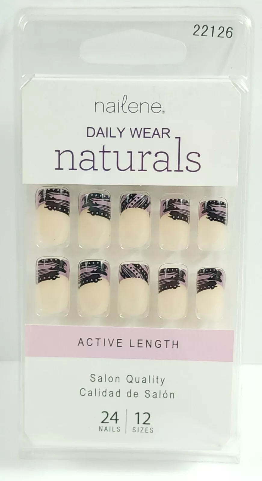 Nailene Daily Wear Naturals Active Length Artificial Nails 24 Nails ...