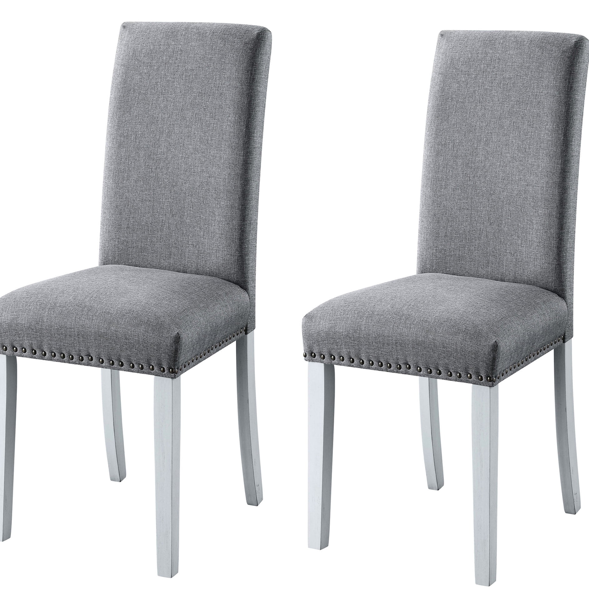 Nailhead Trim Design | Grey Upholstery Look | Home Dining - Walmart.com