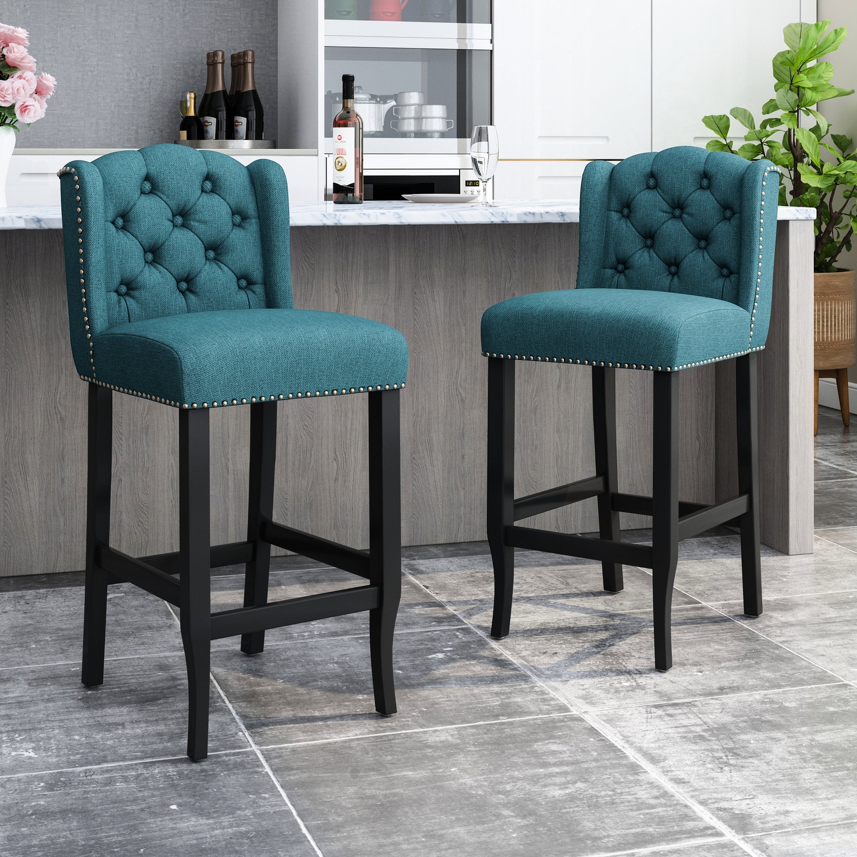 Nailhead Trim on Stool Edges / In Sophisticated Settings / Elevates ...