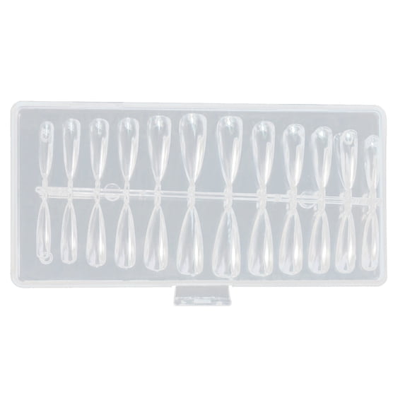 Nails 120 Transparent Water Tube Full Coverage Pressed On Nails for DIY ...