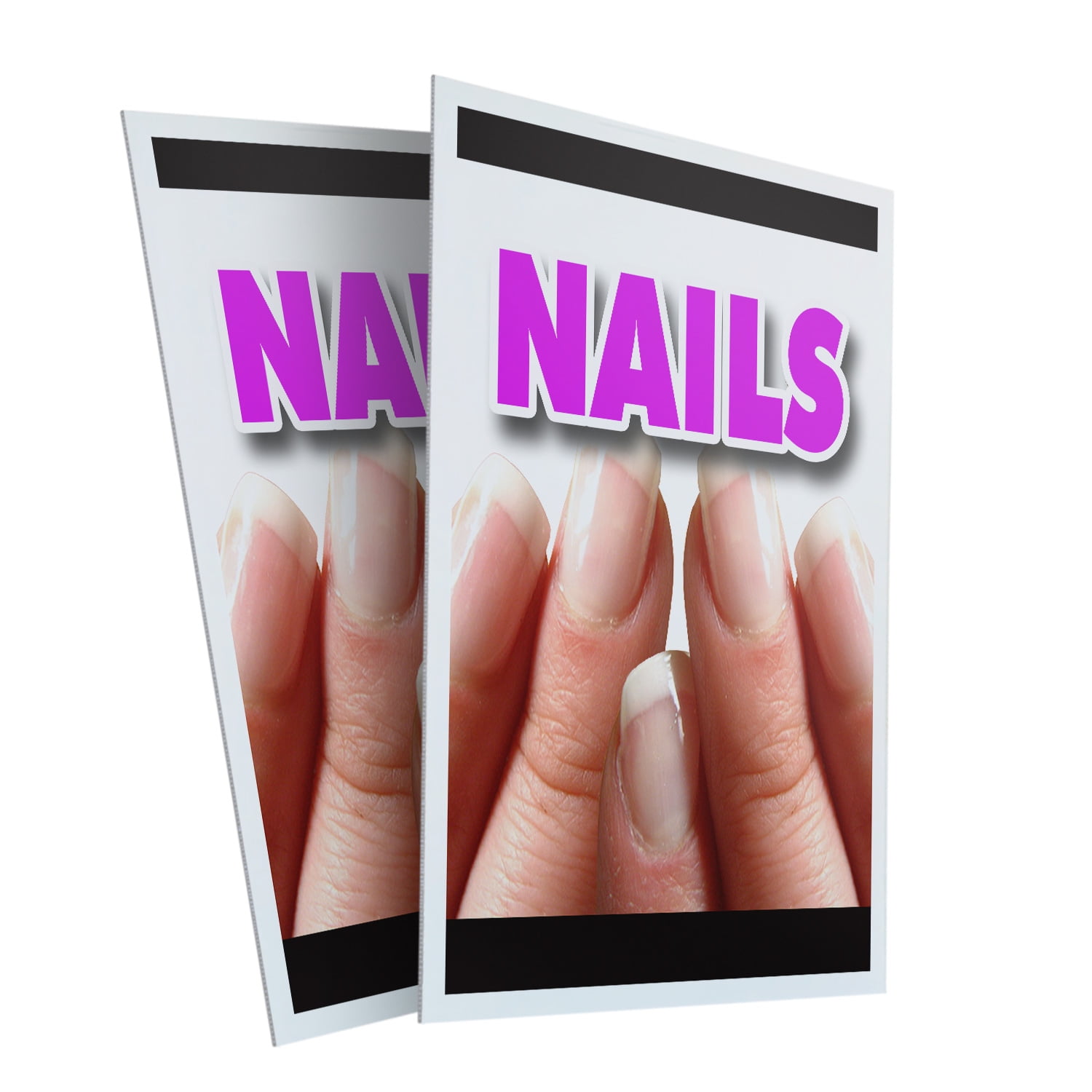 Nails (2-PACK) 24" x 36" Plastic Signs | Sign Insert 4mm Corrugated ...