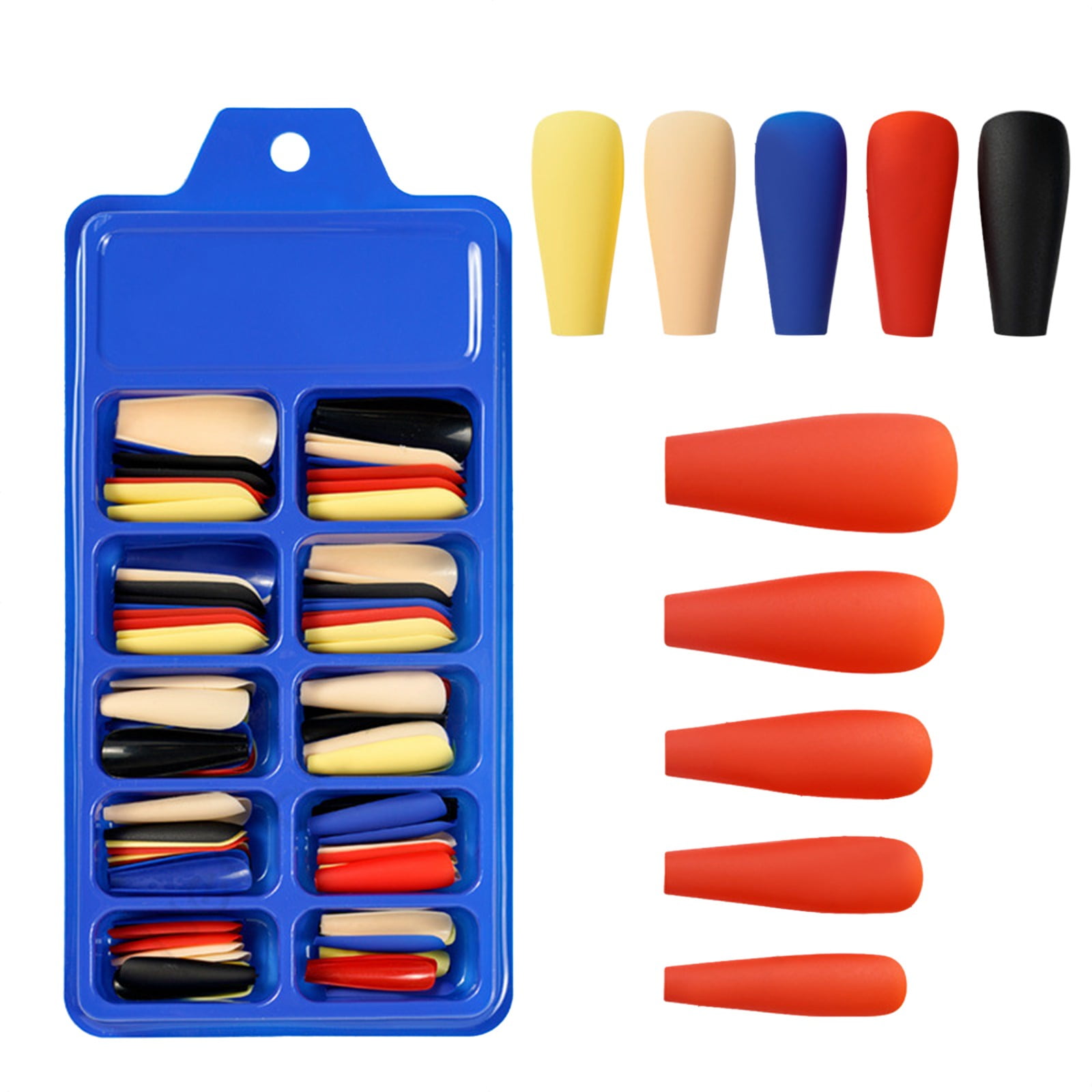 On Nails Clear Coffin Short Long Coffin Tips For Acrylic Nails Clear On