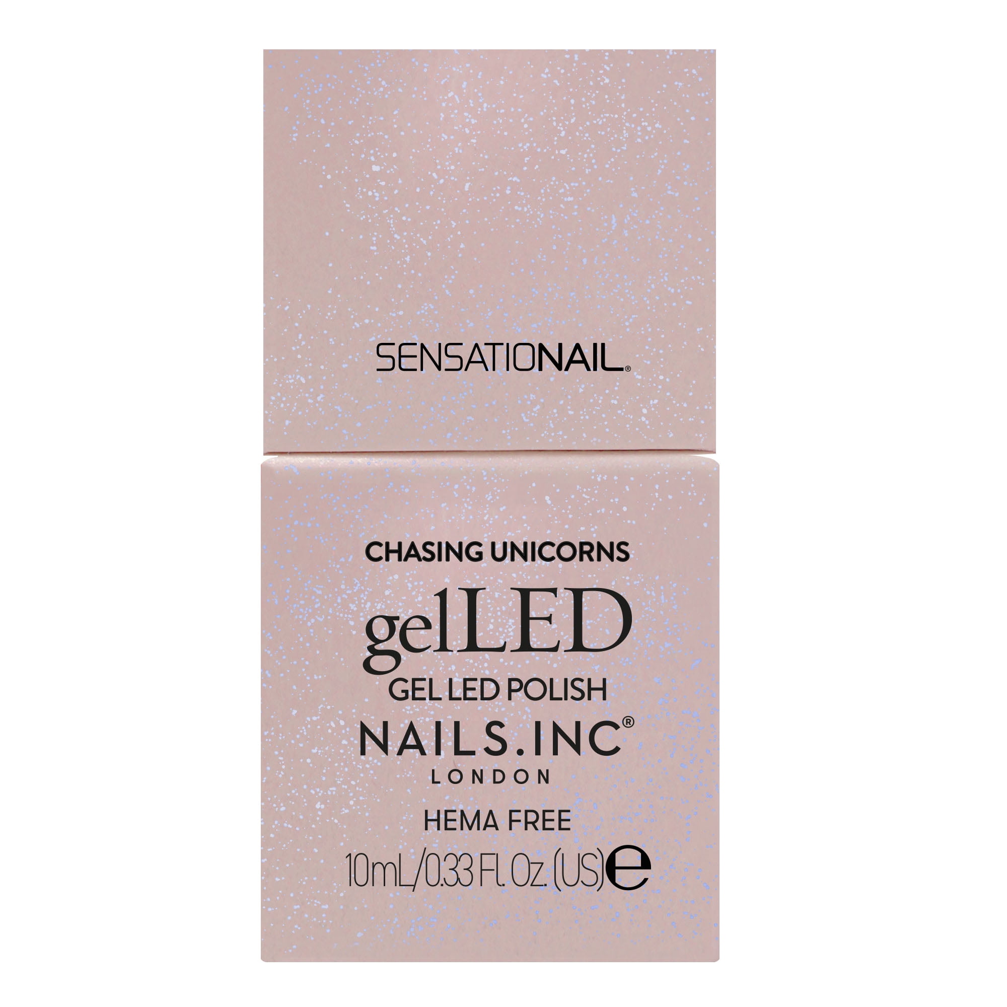 Nails.INC x Sensationail GelLED Gel Nail Polish, Chasing Unicorns, Lilac Shimmer, 0.33 fl oz ...