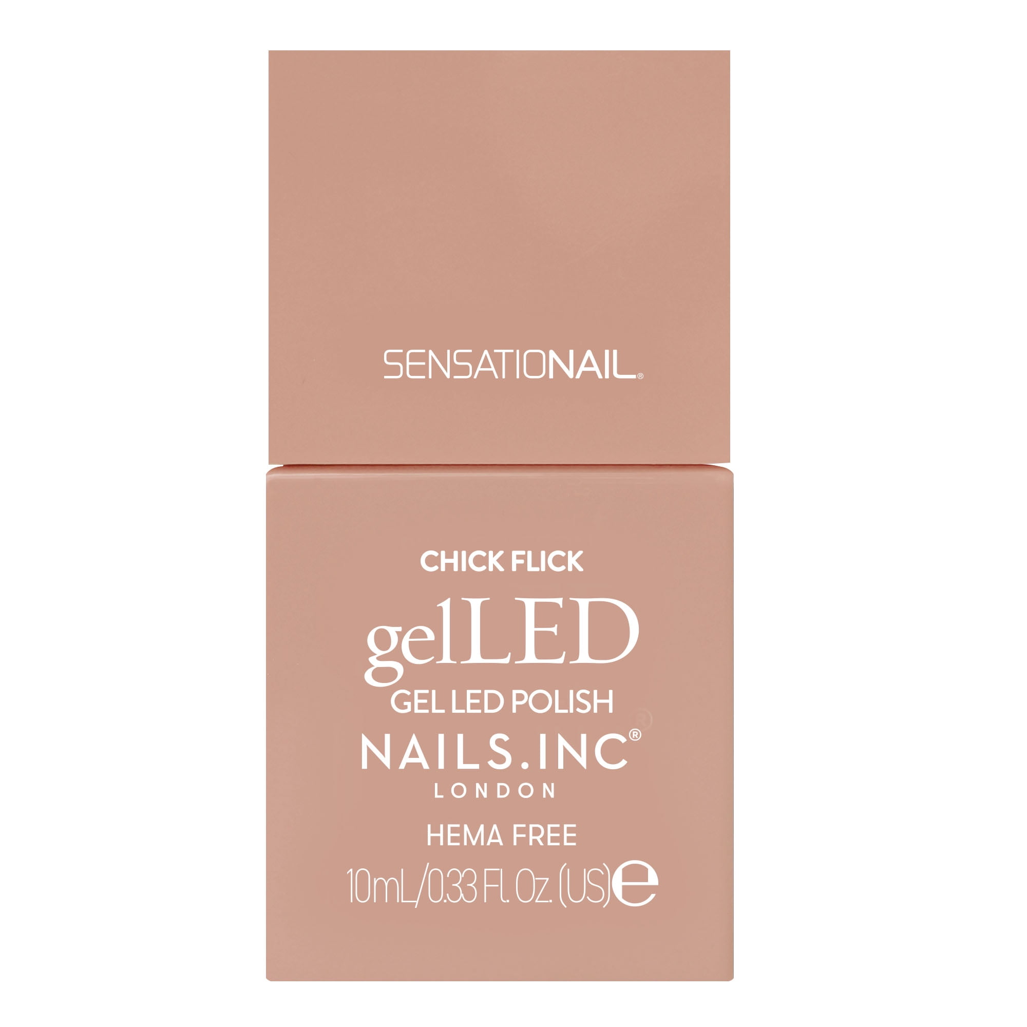 Nails.INC x Sensationail GelLED Gel Nail Polish, Chick Flick, Light ...
