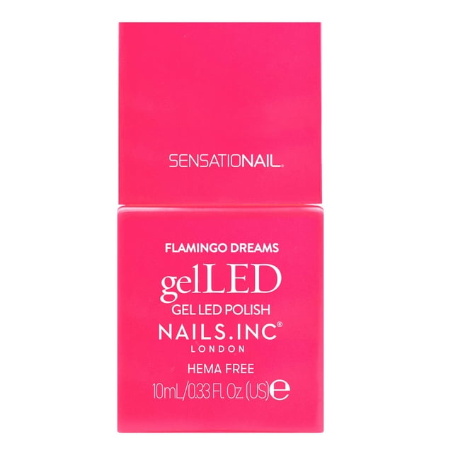 Nails.INC x Sensationail GelLED Gel Nail Polish, Flamingo Dreams ...