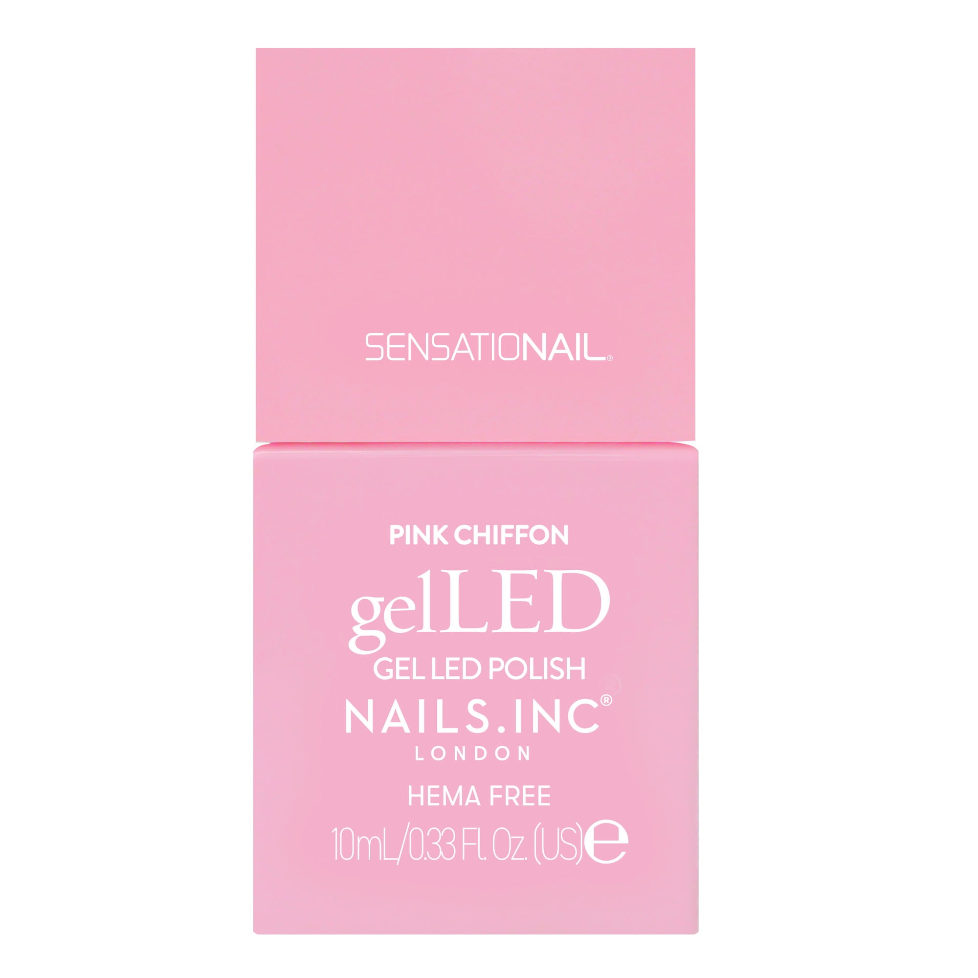 Nails.INC x Sensationail GelLED Gel Nail Polish, Pink Chiffon, Rose Candy Pink, 0.33 Fl Oz ...