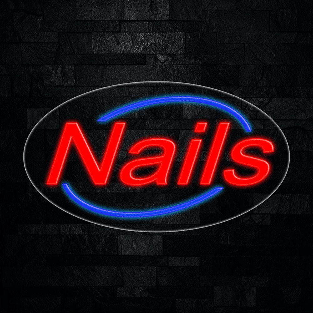 Nails LED Neon Sign 28"L x 16"H #34007 - Walmart.com