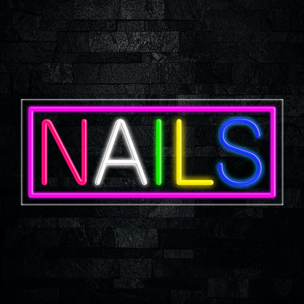 Nails-LED Neon Sign 30"L x 12"H #30168 - Walmart.com