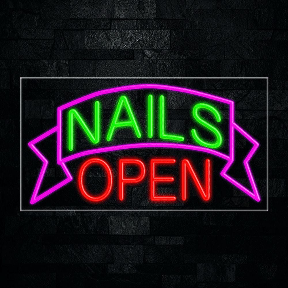 Nails-LED Neon Sign 33"L x 18"H #30355 - Walmart.com