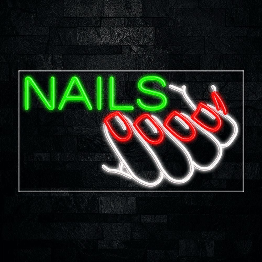 Nails LED Neon Sign 33"L x 18"H #31753 - Walmart.com