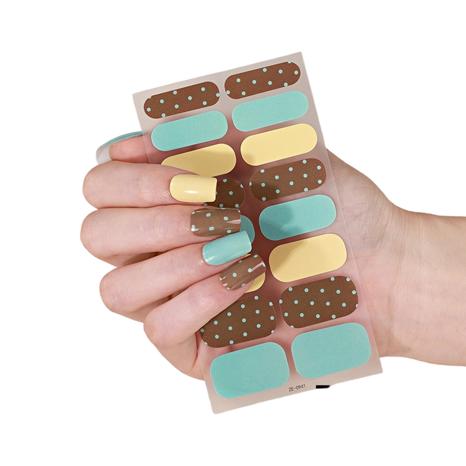 Nails Strips On Decals Extended Wear Polish Film Secure and Simple to ...