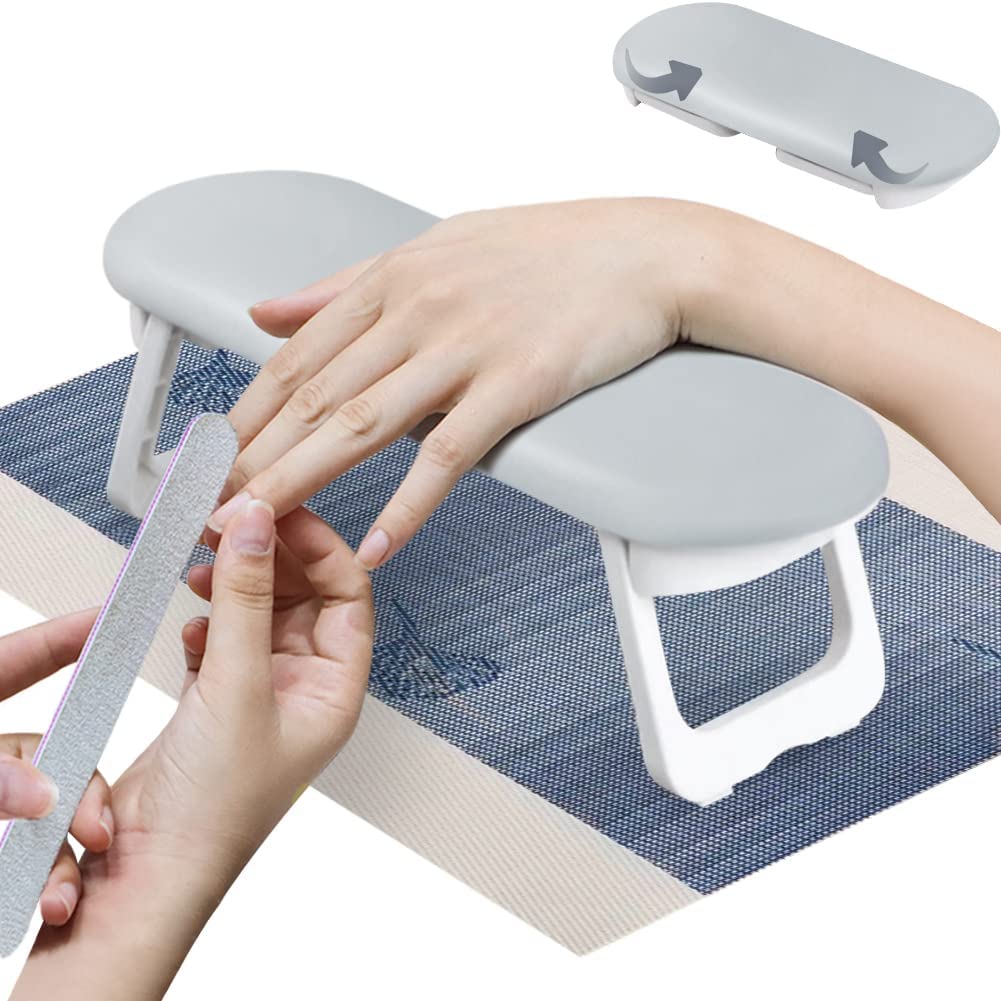 Nailwind Nail Hand Rest Cushion, Microfiber Leather Arm Rest Nail Table ...