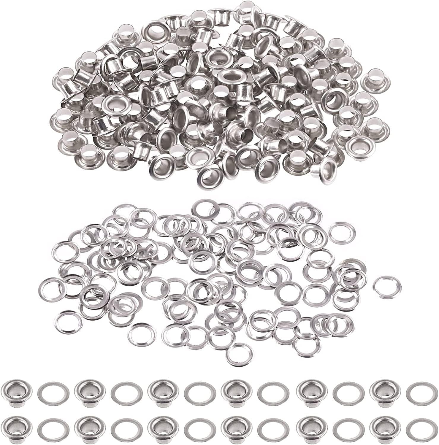 Naimatan 480Sets 6mm 1/5" Eyelets and Grommets,Grommet Kit Metal Eyelet ...