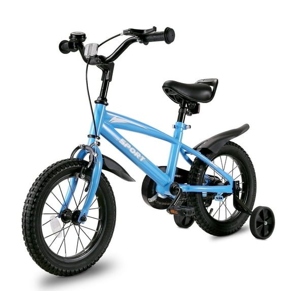 Naipo 12"/14"/ 16"/18" Kids Bike Girls and Boys Blue Bike with ...