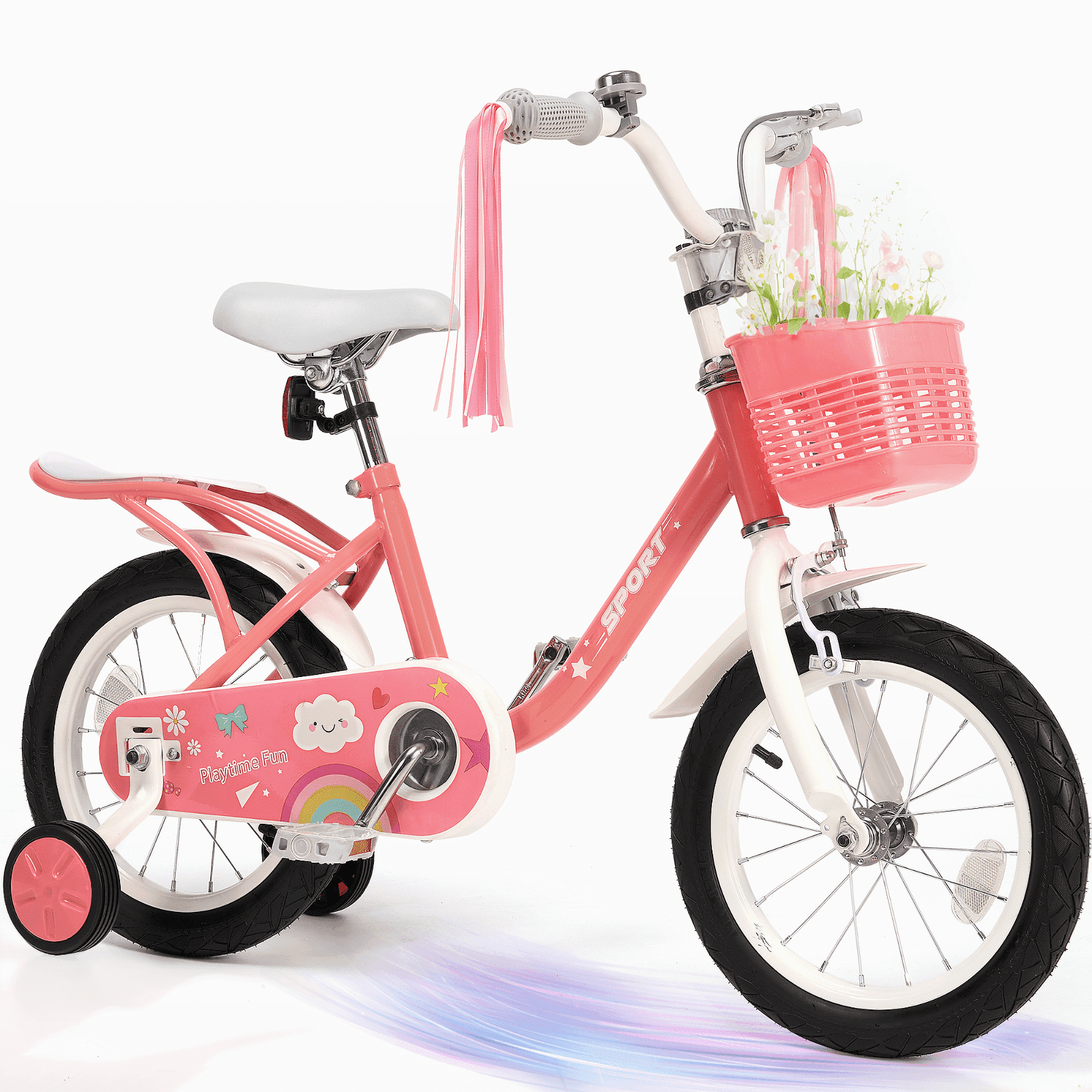 Naipo 12 Inch Kids Bike Boys Girls, Kid's Bikes with Training Wheels ...