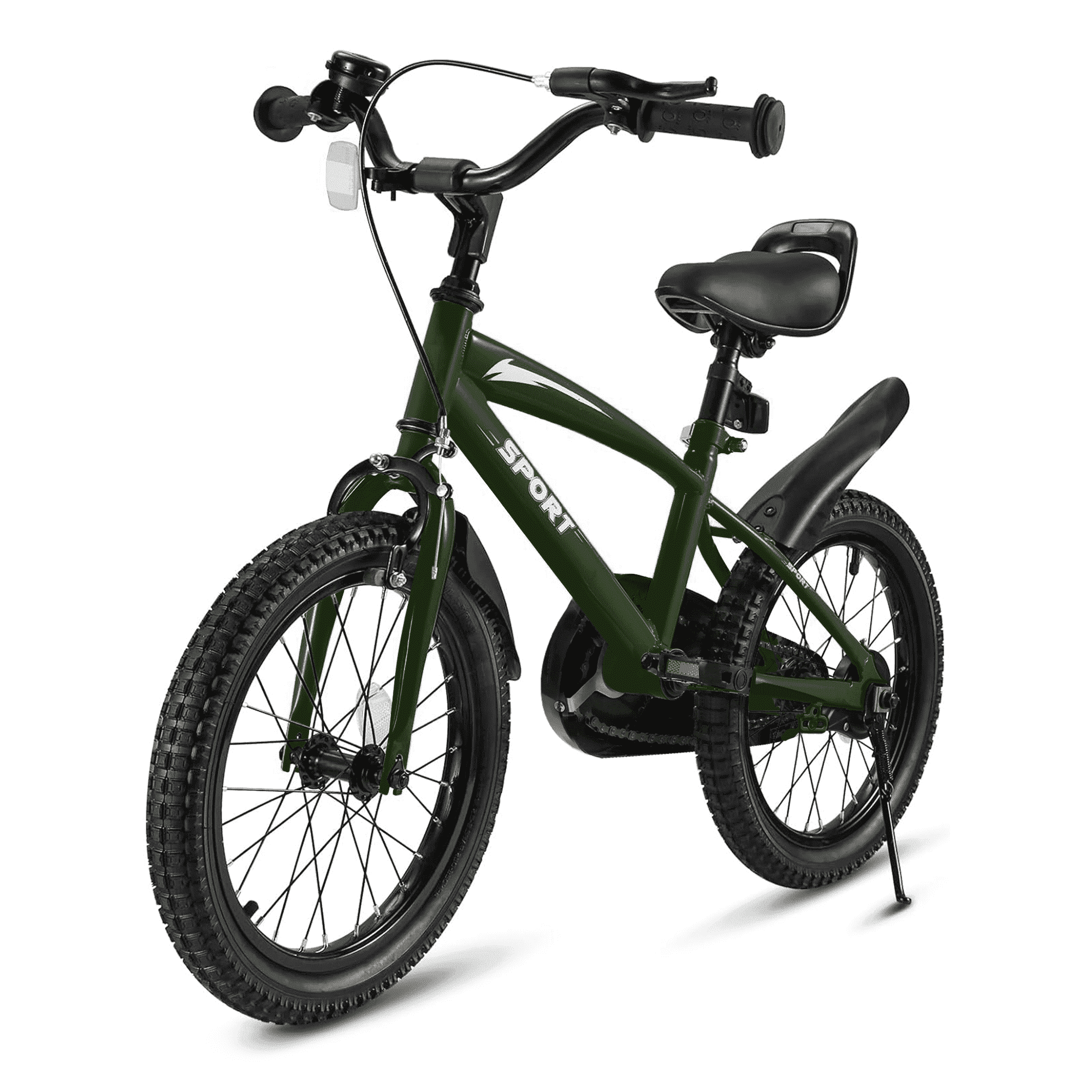 Naipo 16" Green Kid Bike Kickstand w/Training Wheels Children Bikes ...