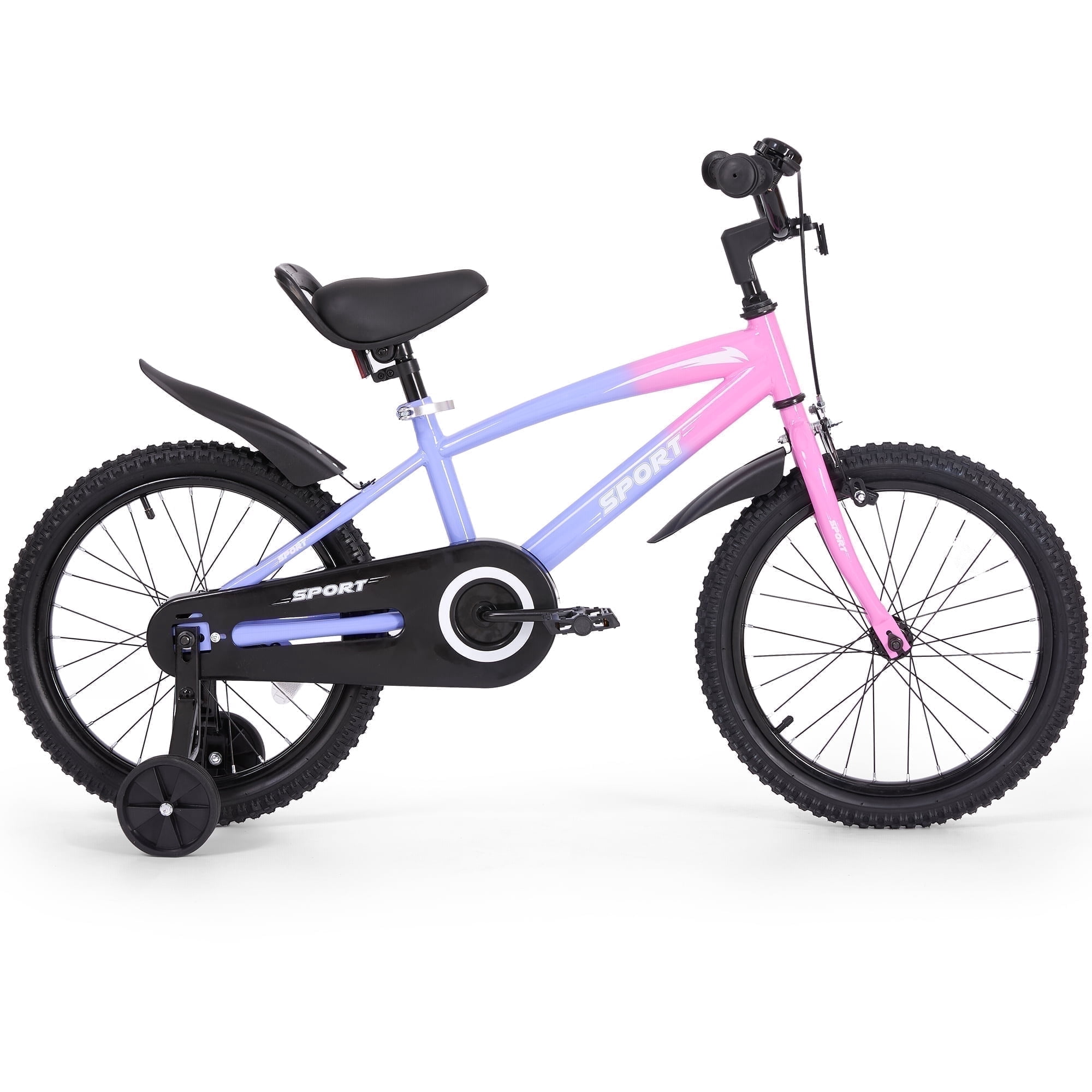 Naipo 16” Kids Bike for Boys and Girls with Kickstand, Training Wheels ...
