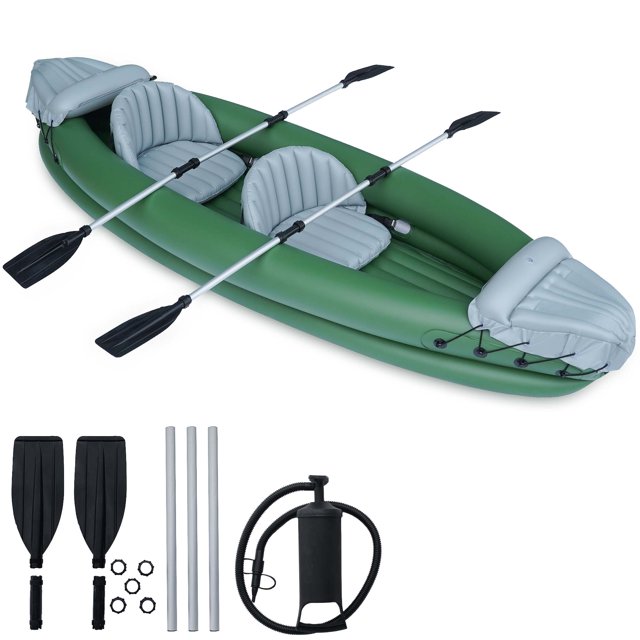 Naipo Inflatable 2-Person Kayak with Aluminum Oars, Carry Bag & Air ...