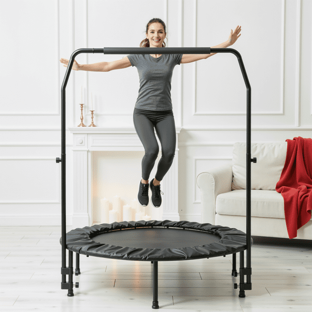 Naipo 40in Fitness Trampoline for Adult Adjustable Handle with 24 ...