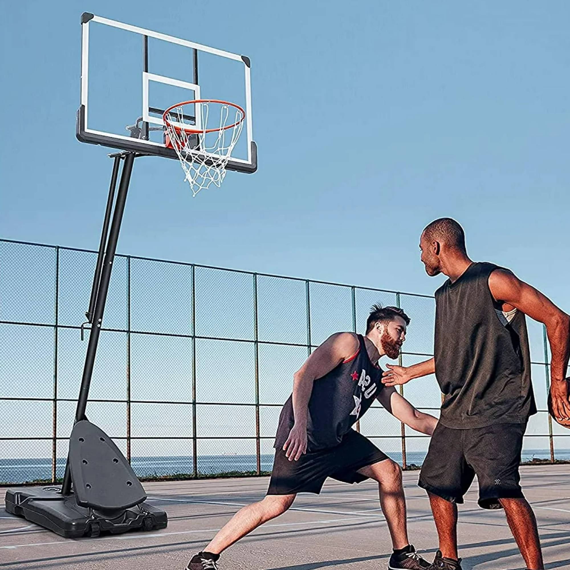 Naipo Basketball Hoop 54” Basketball Goal Stand Height Adjustable 90 ...