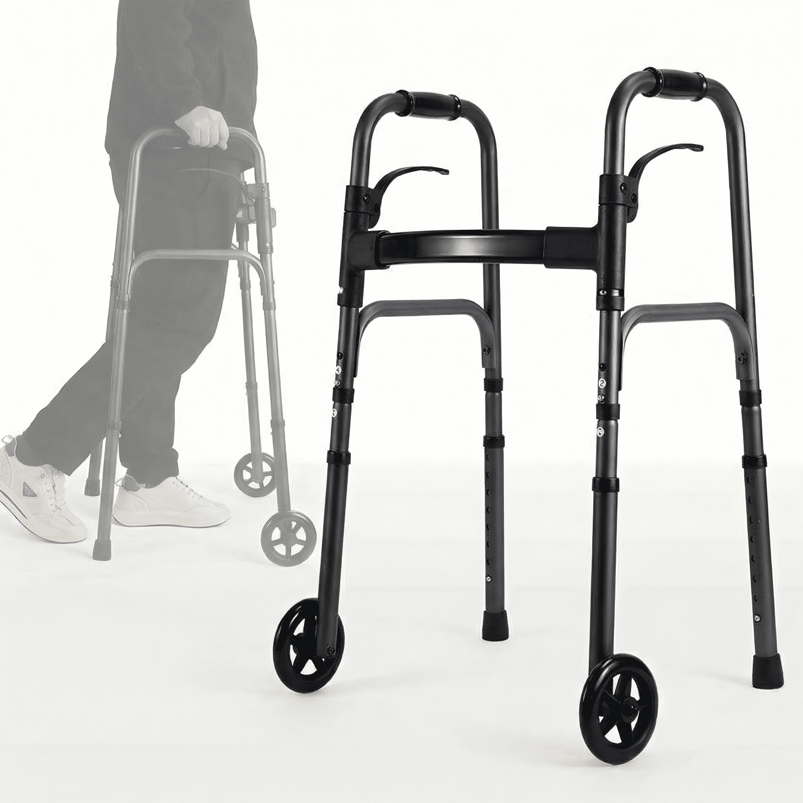 Naipo Compact Folding Walker for Seniors & Adults, Deluxe Lightweight ...