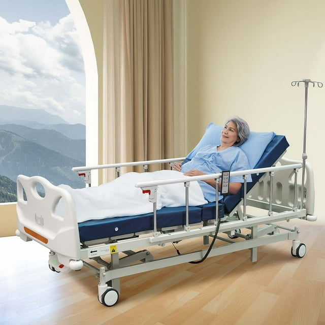 Naipo Full Electric Hospital Bed for Home Use with 4" PU Advanced ...