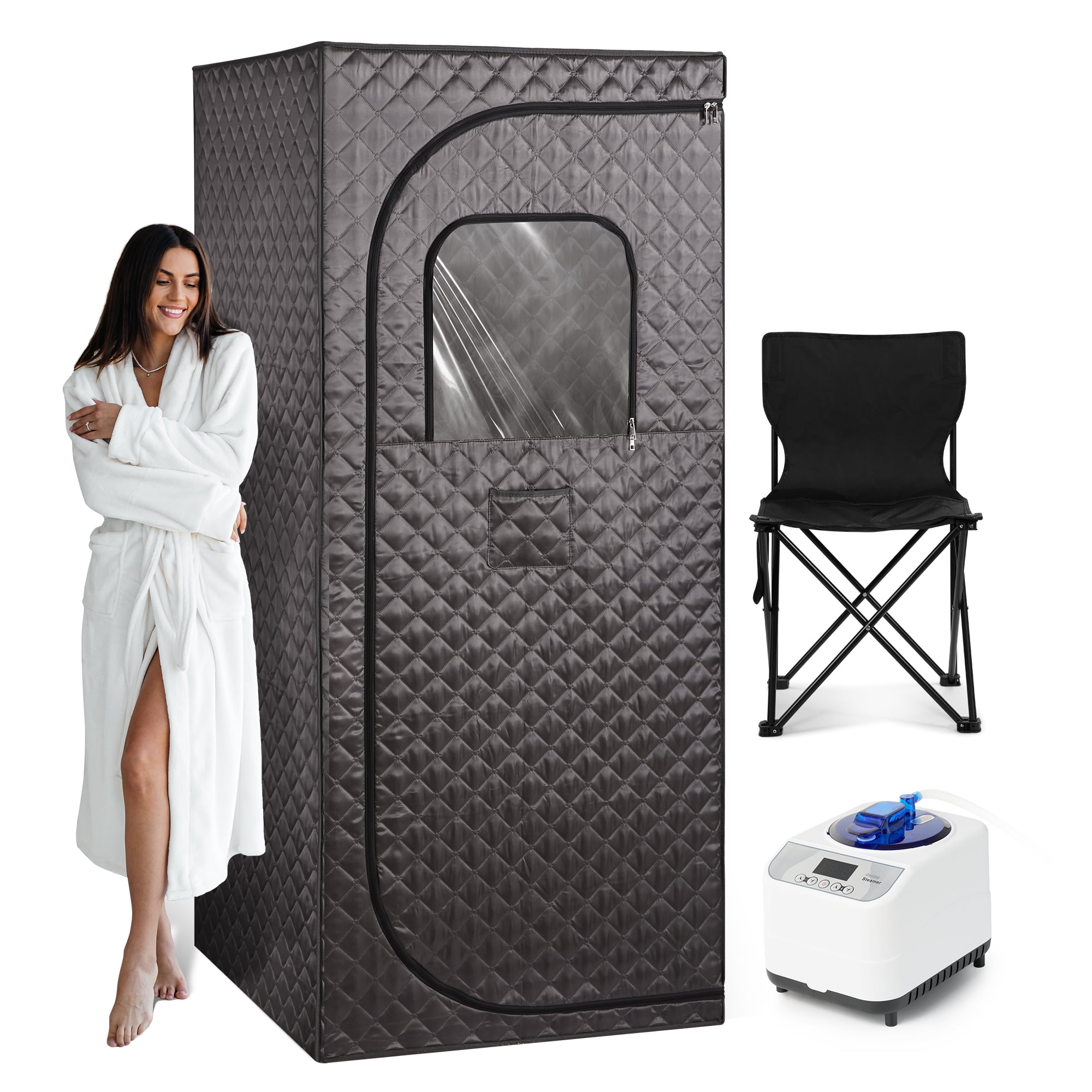 Naipo Full Size Portable Steam Sauna Tent for Home Spa Relaxation Kit ...