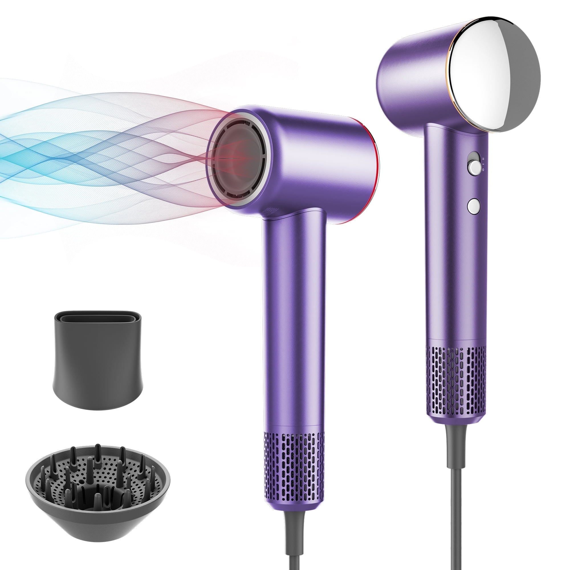 Naipo High Speed Hair Blow Dryer with Curl Diffuser, Fast-Drying Ion ...