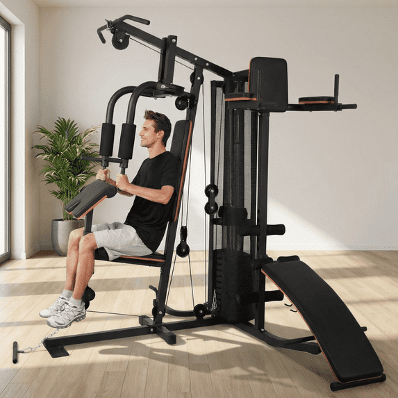 Naipo Home Gym Station with Multifunctional All in One Home Gym 300 lbs ...