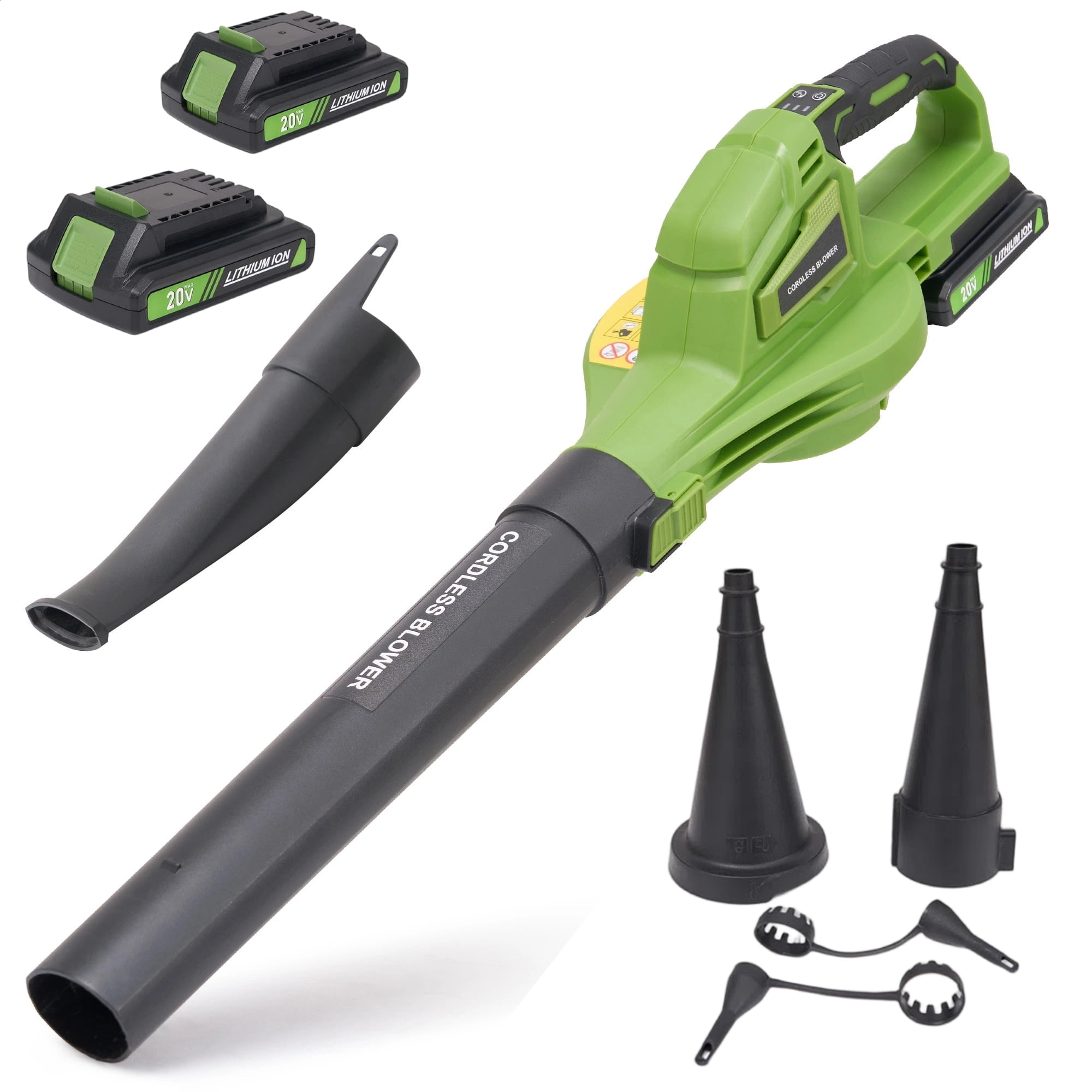 Cordless Leaf Sweeper with Battery and Charger - 20V 135CFM High Speed ...