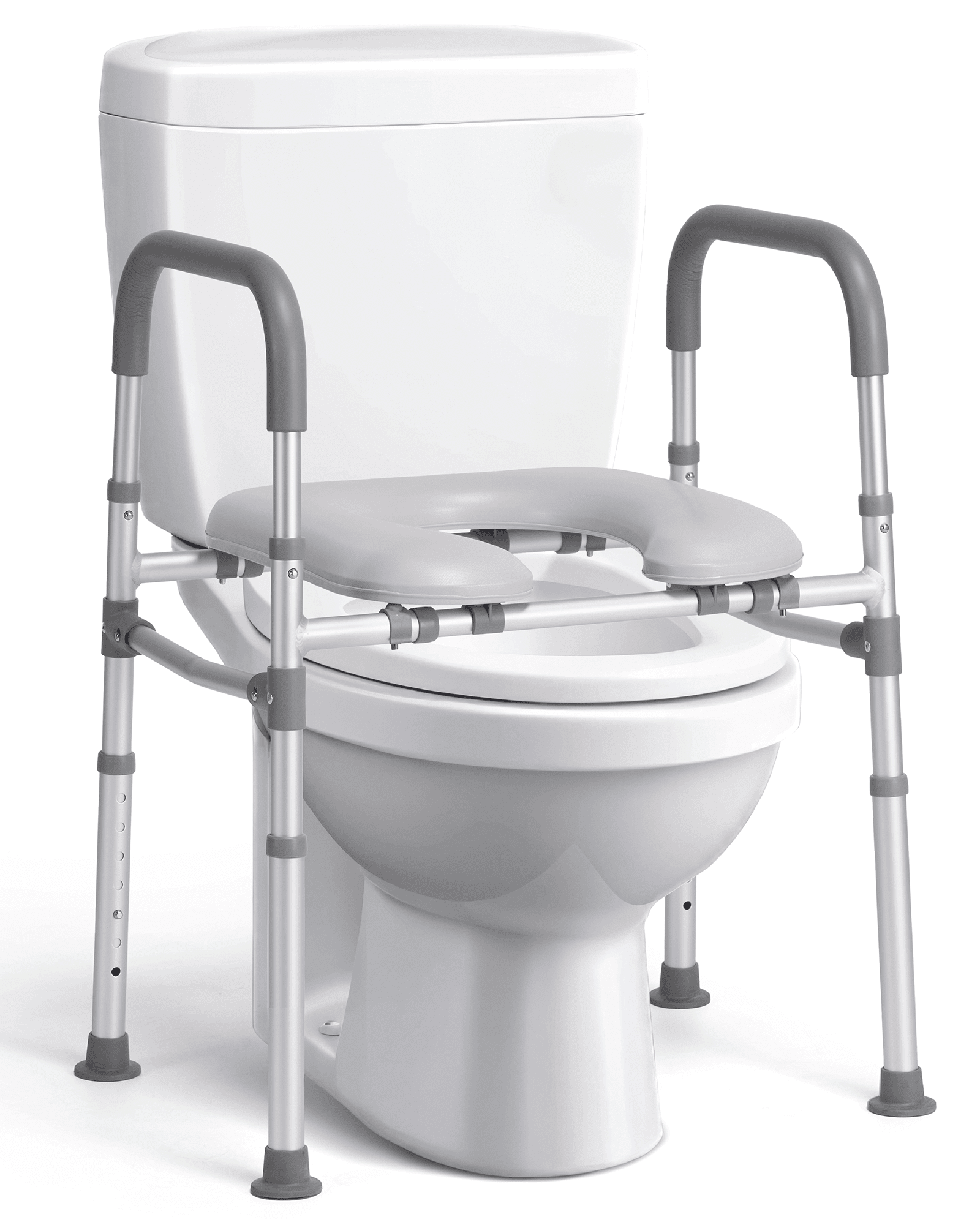 Naipo Raised Toilet Seat with Handles & Padded, Toilet Seat Risers for ...