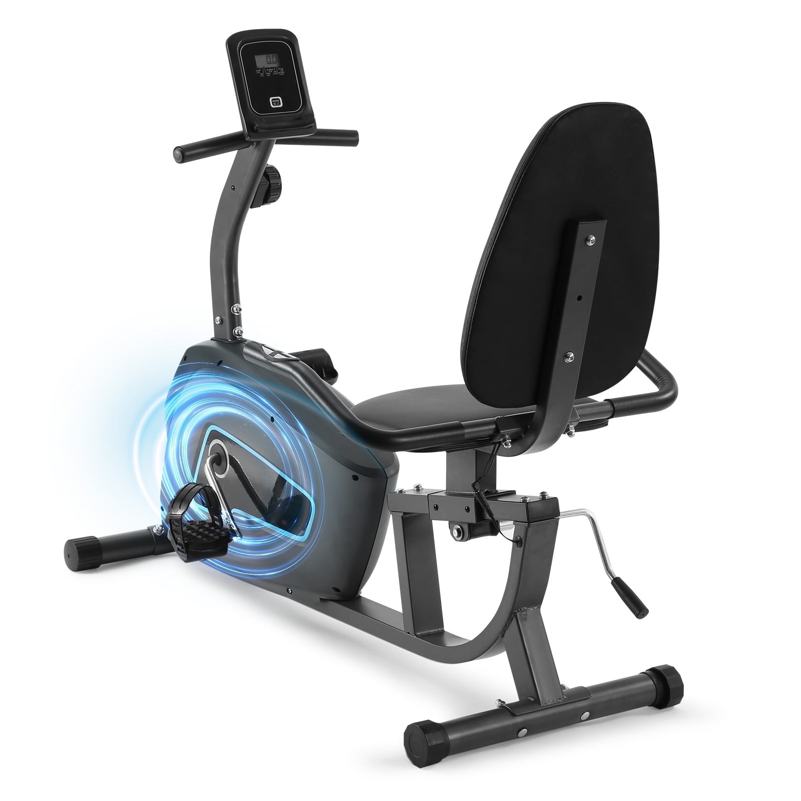 Naipo Recumbent Exercise Bike Stationary Indoor Cycling Bike Quiet 8 Level Adjustable Resistance ...