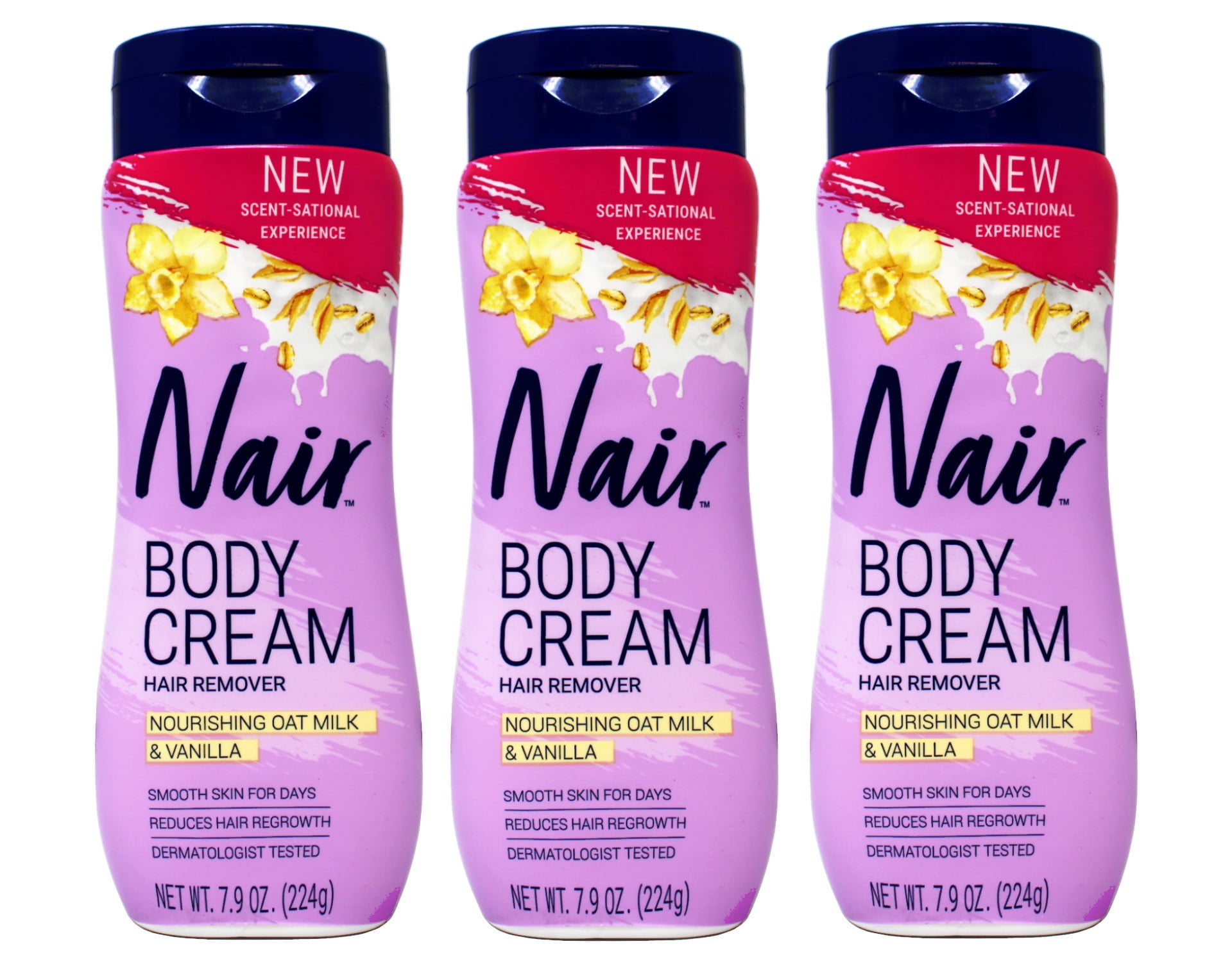 Nair Body Cream Hair Remover with Nourishing Oat Milk and Vanilla, Body ...