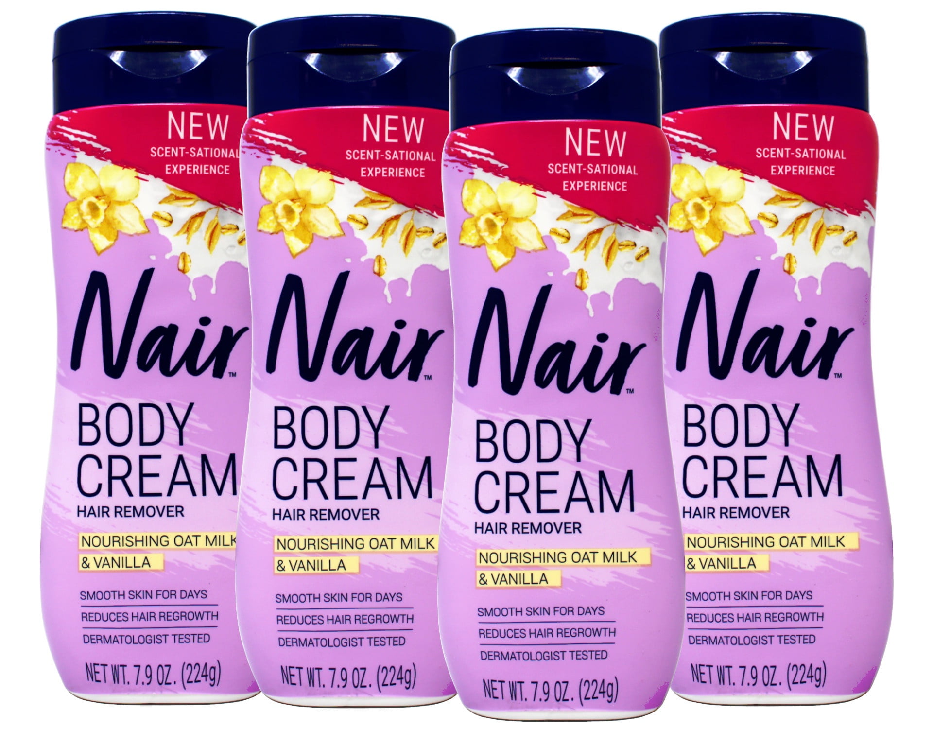 Nair Body Cream Hair Remover with Nourishing Oat Milk and Vanilla, Body ...