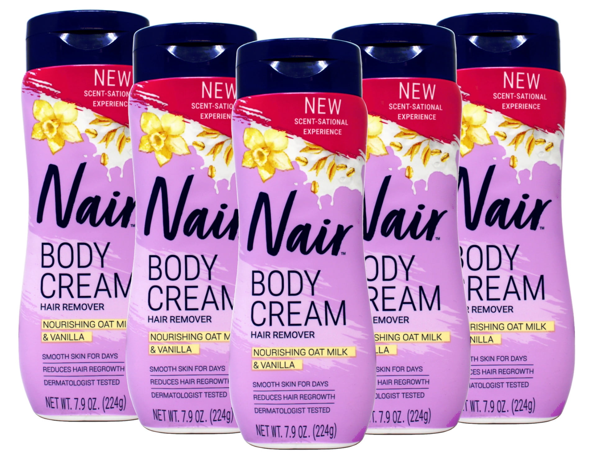 Nair Body Cream Hair Remover with Nourishing Oat Milk and Vanilla, Body ...