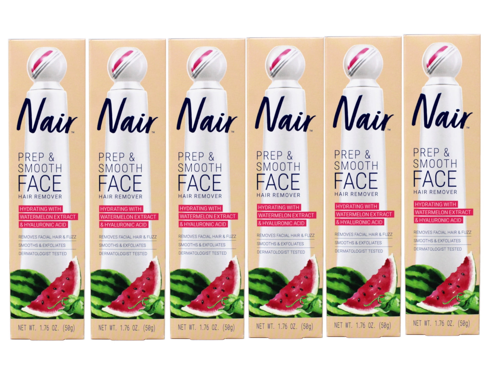 Nair Hair Remover Prep Smooth Face Hair Remover Hydrating, 1.76 Oz ...
