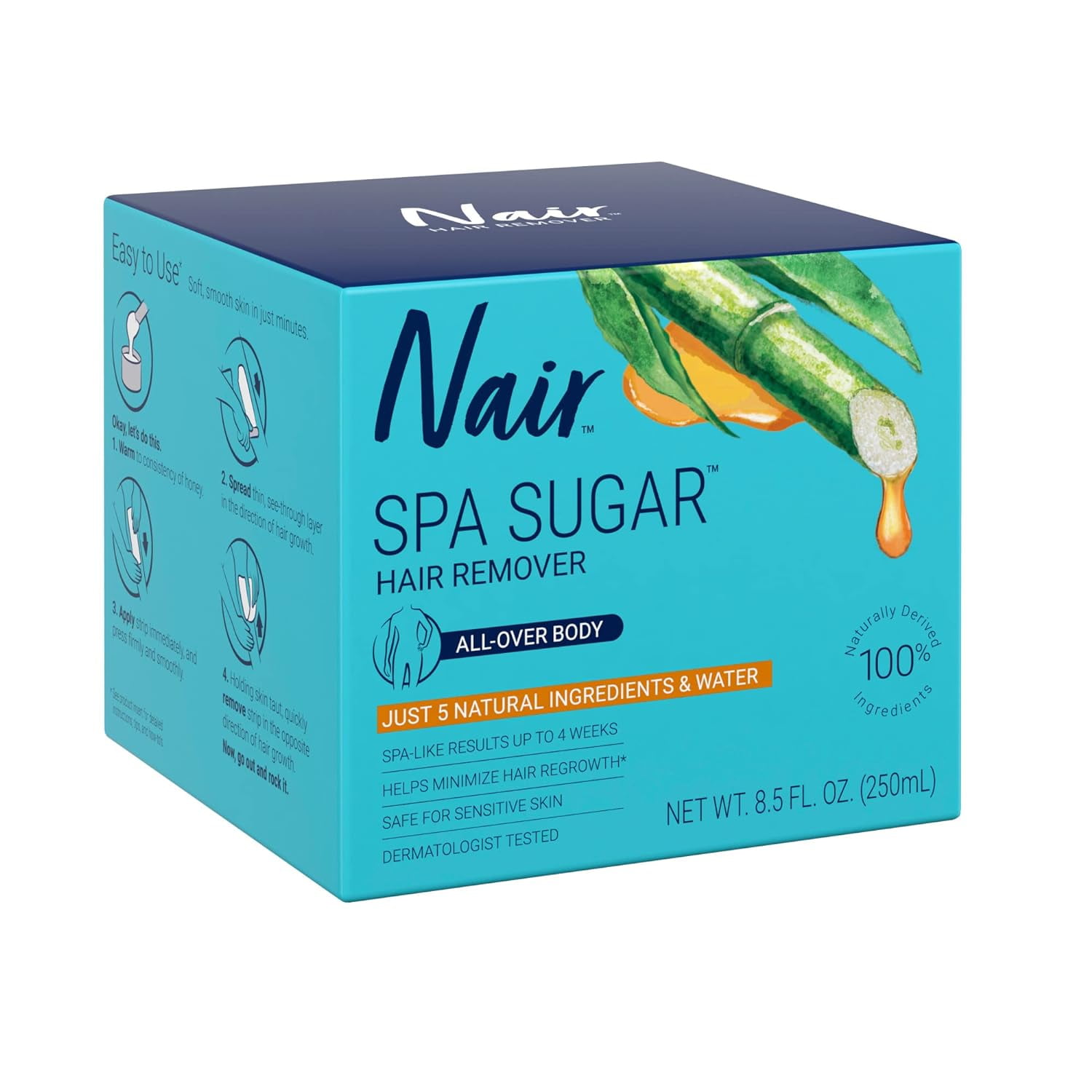 Nair Hair Remover Spa Sugar Wax All-Over Body, 8.5 oz.. - Walmart.com