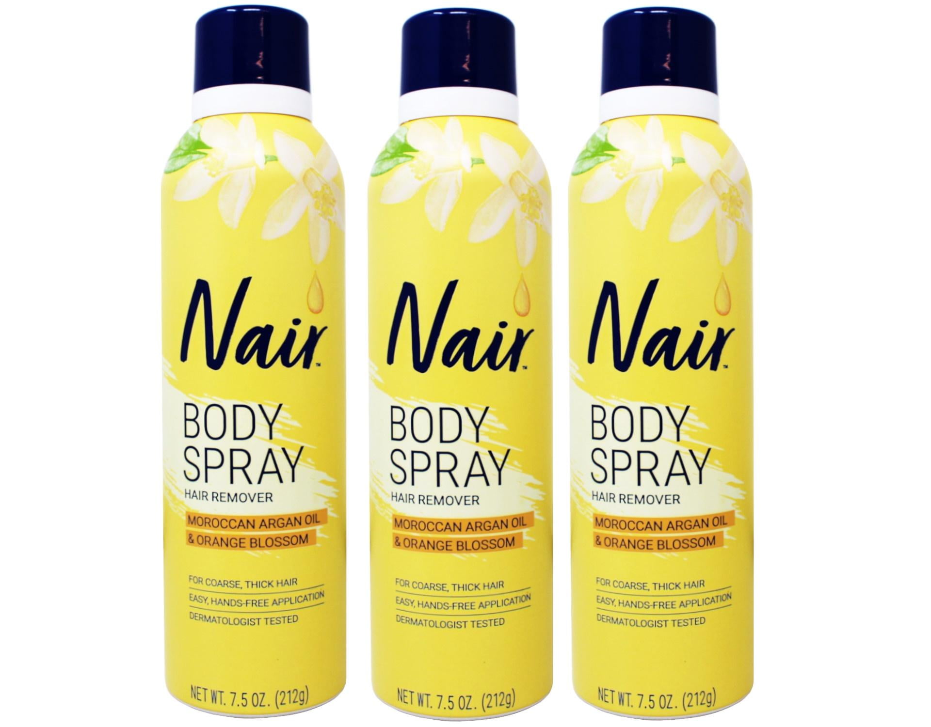 Nair Hair Remover Sprays Away Nourish Argan Oil 7.5 Ounce 221ml 3 Pack ...