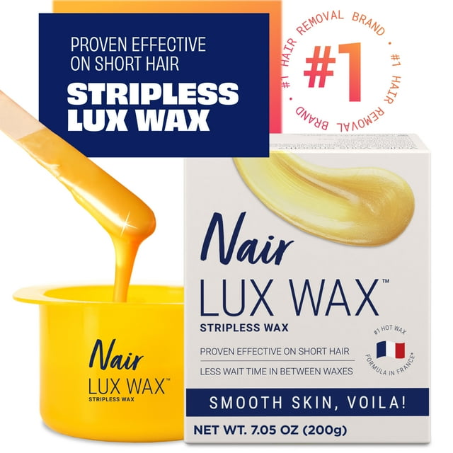 Nair Lux Wax, Stripless Hot Waxing Kit for Women at Home, 7.05 Oz ...