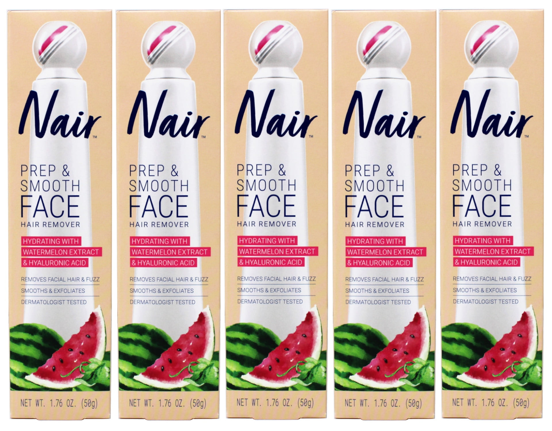 Nair Prep & Smooth Face, Exfoliating Facial Hair Removal for Woman ...
