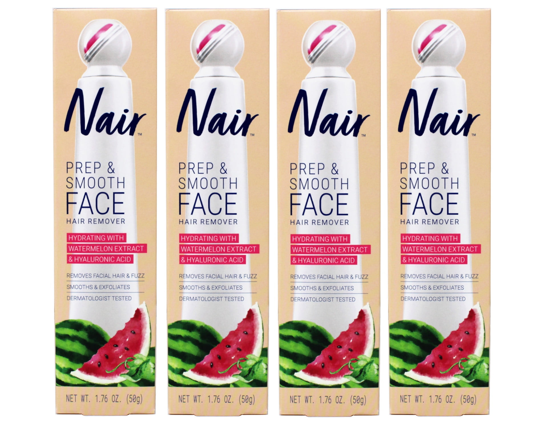 Nair Prep & Smooth Face, Exfoliating Facial Hair Removal for Woman ...