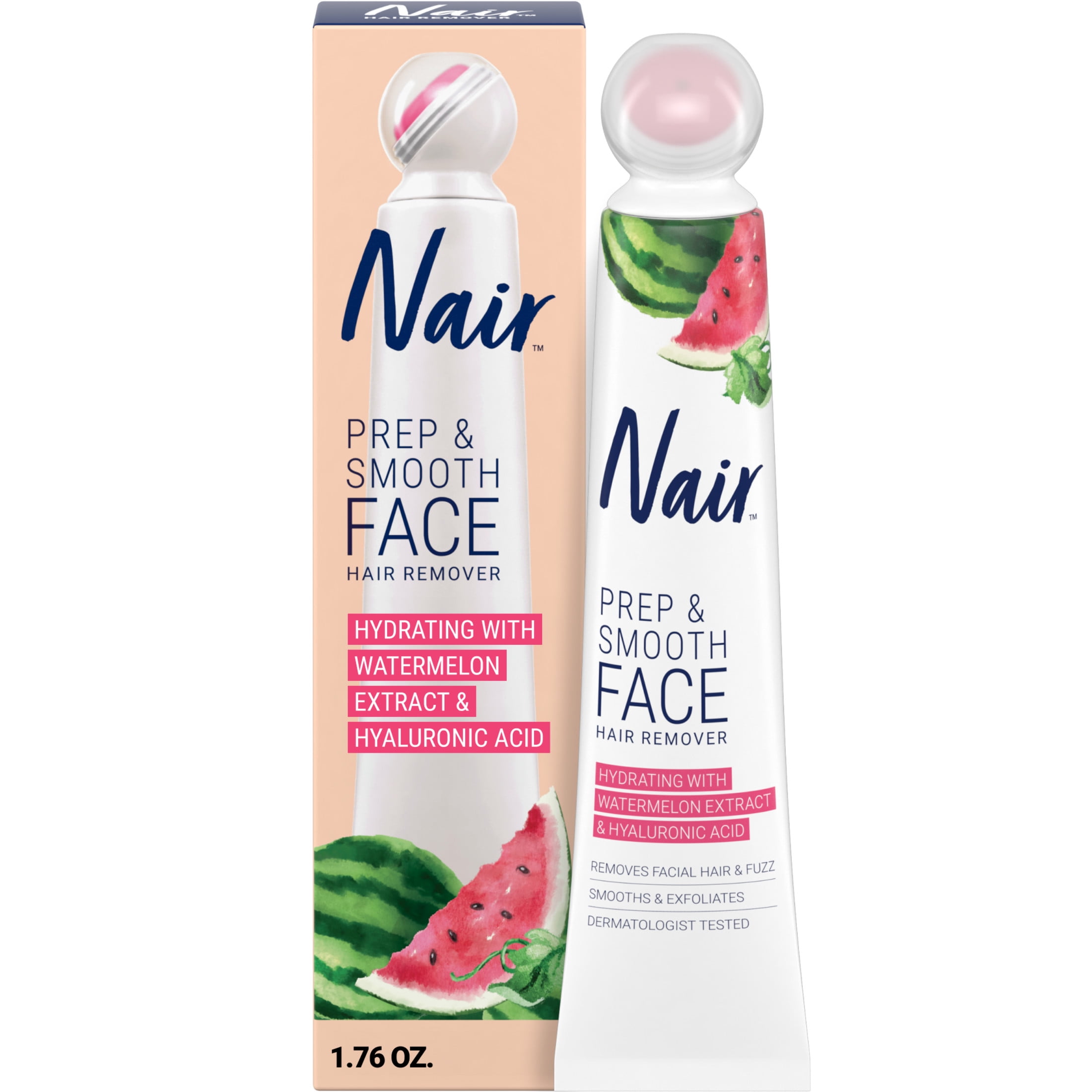 Nair Facial Hair Remover for Women, Hydrating Watermelon Hyaluronic ...