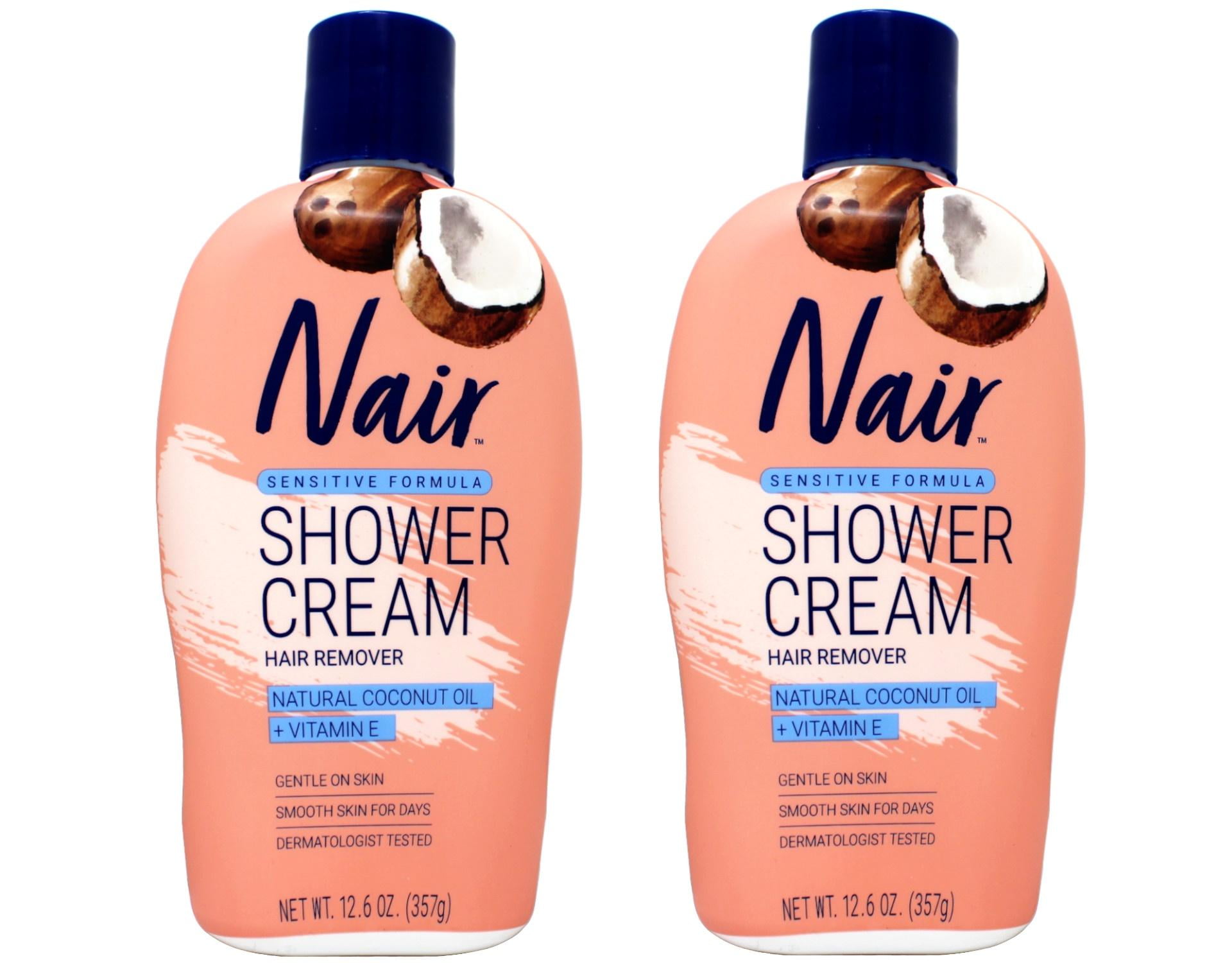 Nair Shower Power Sensitive Hair Removal with Coconut Oil for Body ...