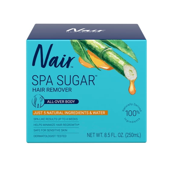 Nair Spa Sugar Wax Hair Remover Kit, 11.8 Oz, Body & Bikini Removal ...