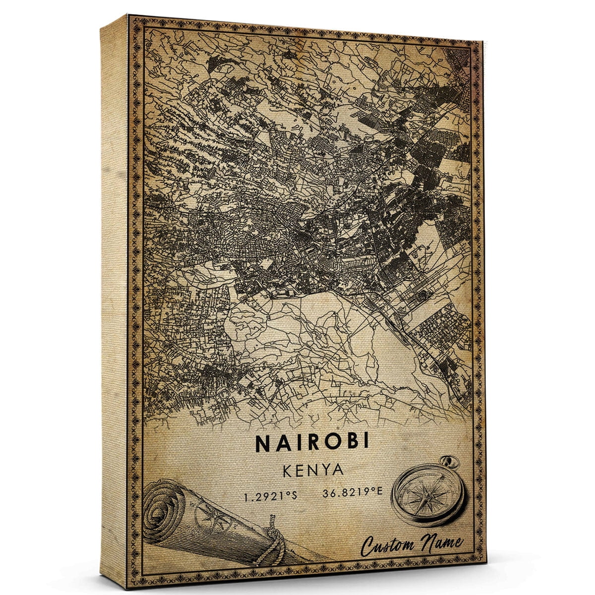 Nairobi Map Poster, Kenya Map Art Poster, Canvas, Nairobi Map City ...