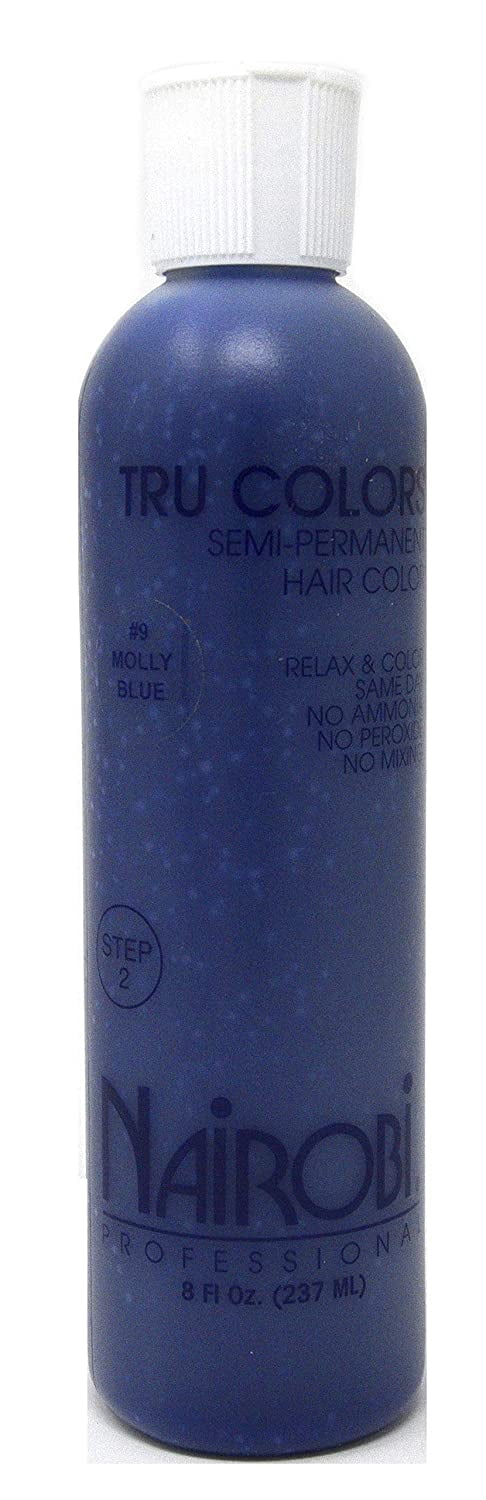 Nairobi Tru Colors Semi-Permanent Hair Color, 9 Molly Blue, 8 oz ...