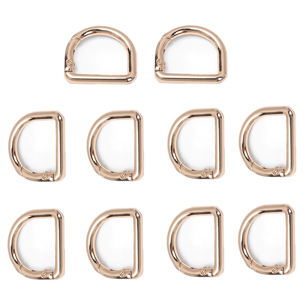 Naisfei 10 Pcs D Ring Spring Semicircle Metal Spring Key Ring, Belt ...